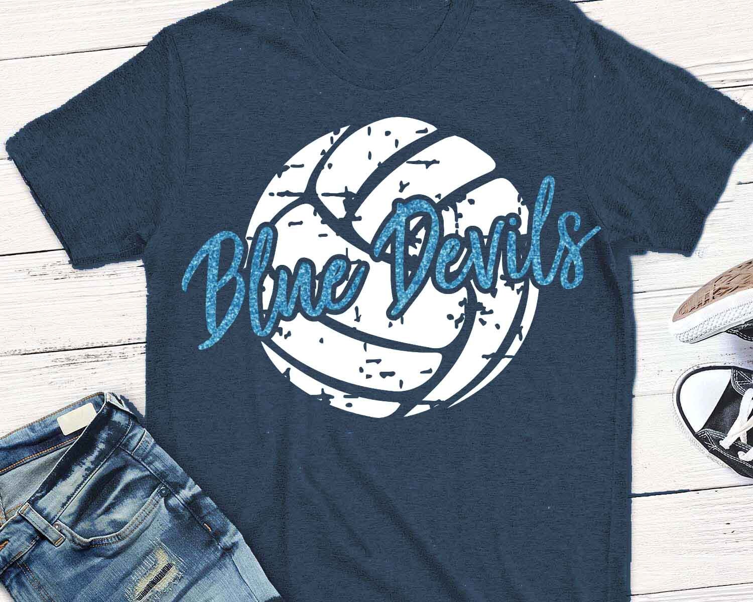 Blue Devils Svg Volleyball Svg Blue Devils Volleyball | Etsy