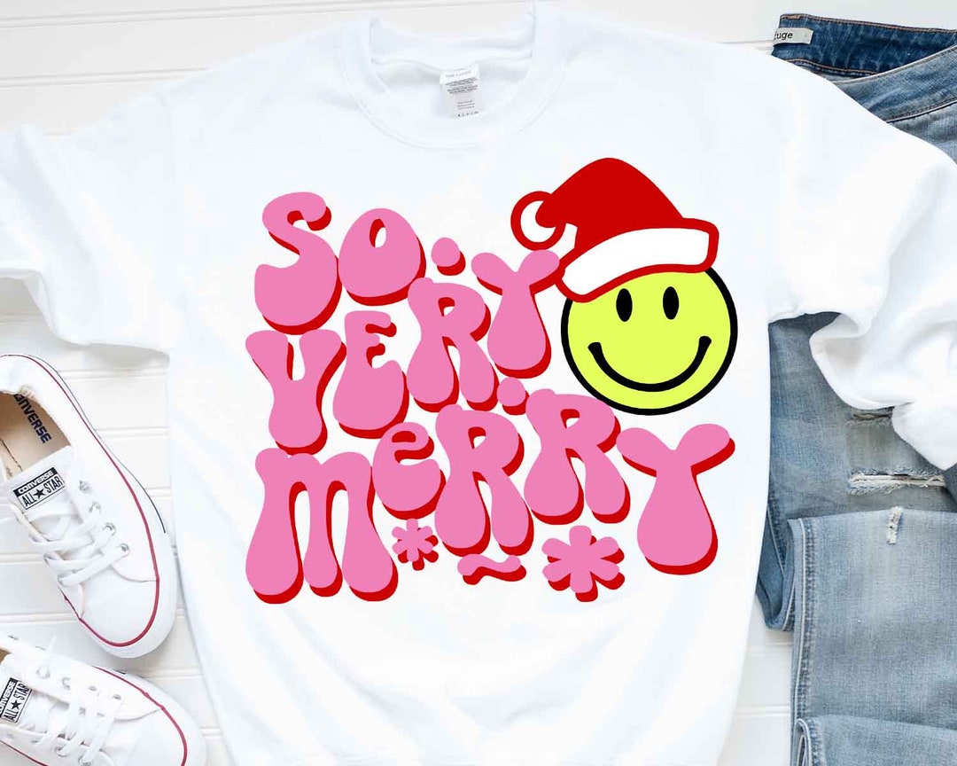 Feliz y brillante svg Navidad SVG preppy svg preppy - Etsy México