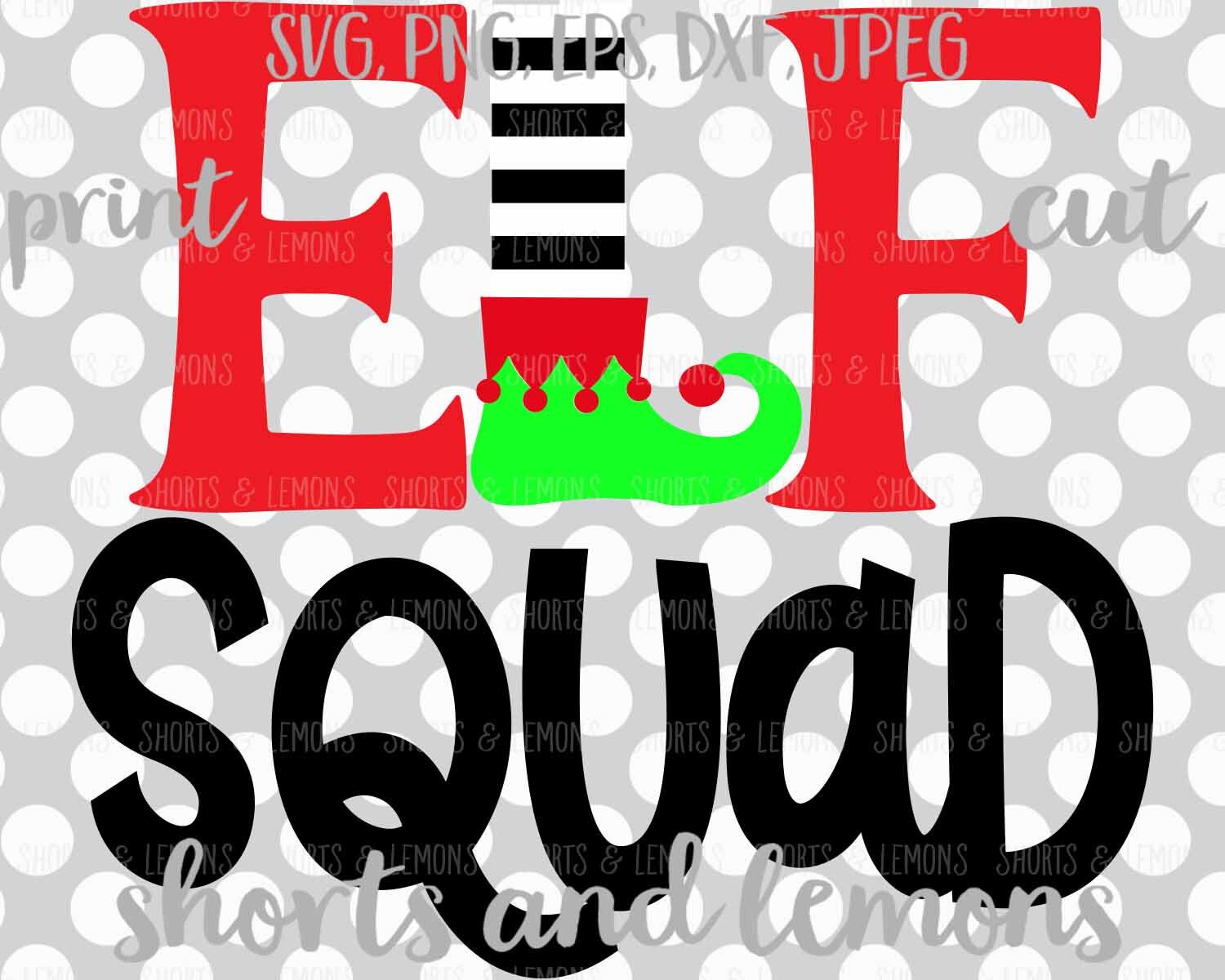 Elf Squad Svg Christmas Svg Elf Svg SVG DXF EPS Family - Etsy