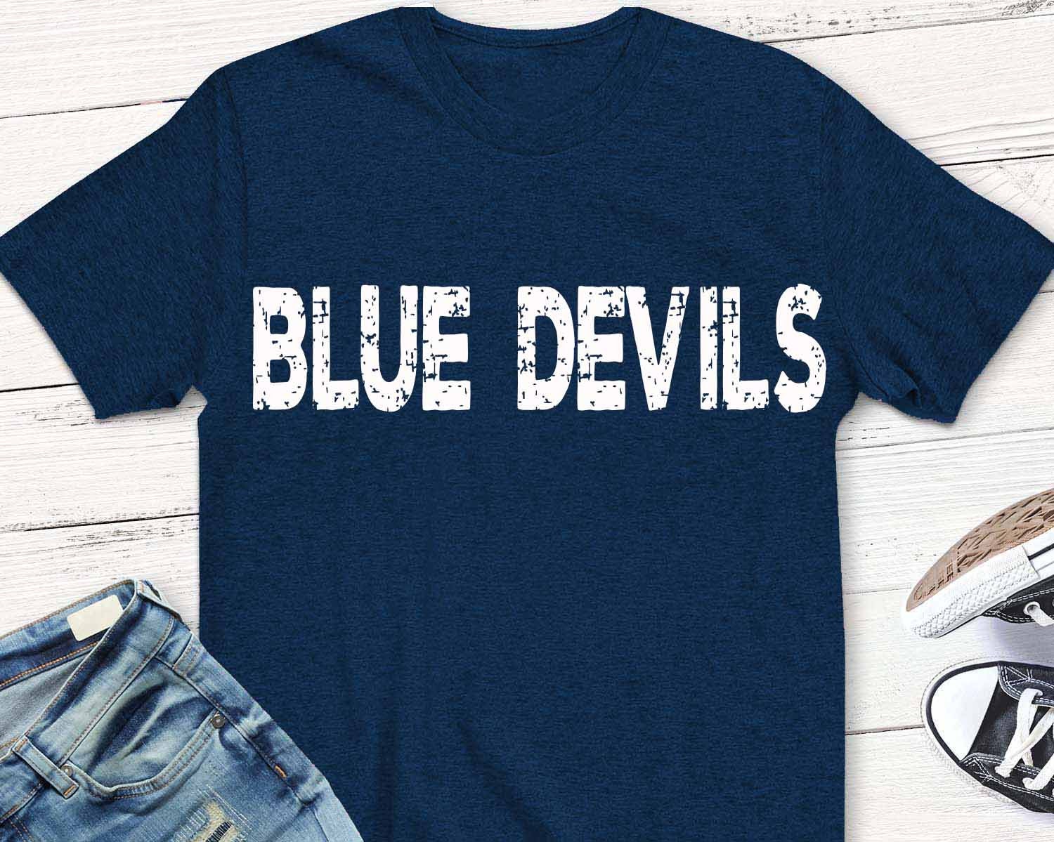 Blue Devils Svg Devils Svg Blue Devils Grunge Svg Shirt - Etsy