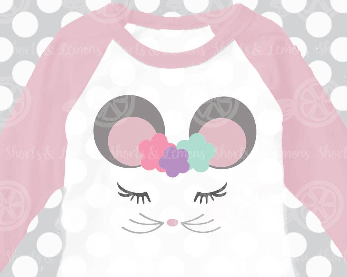 Mouse Svg Mouse Face Svg Mouse Shirt Little Girl Mouse | Etsy