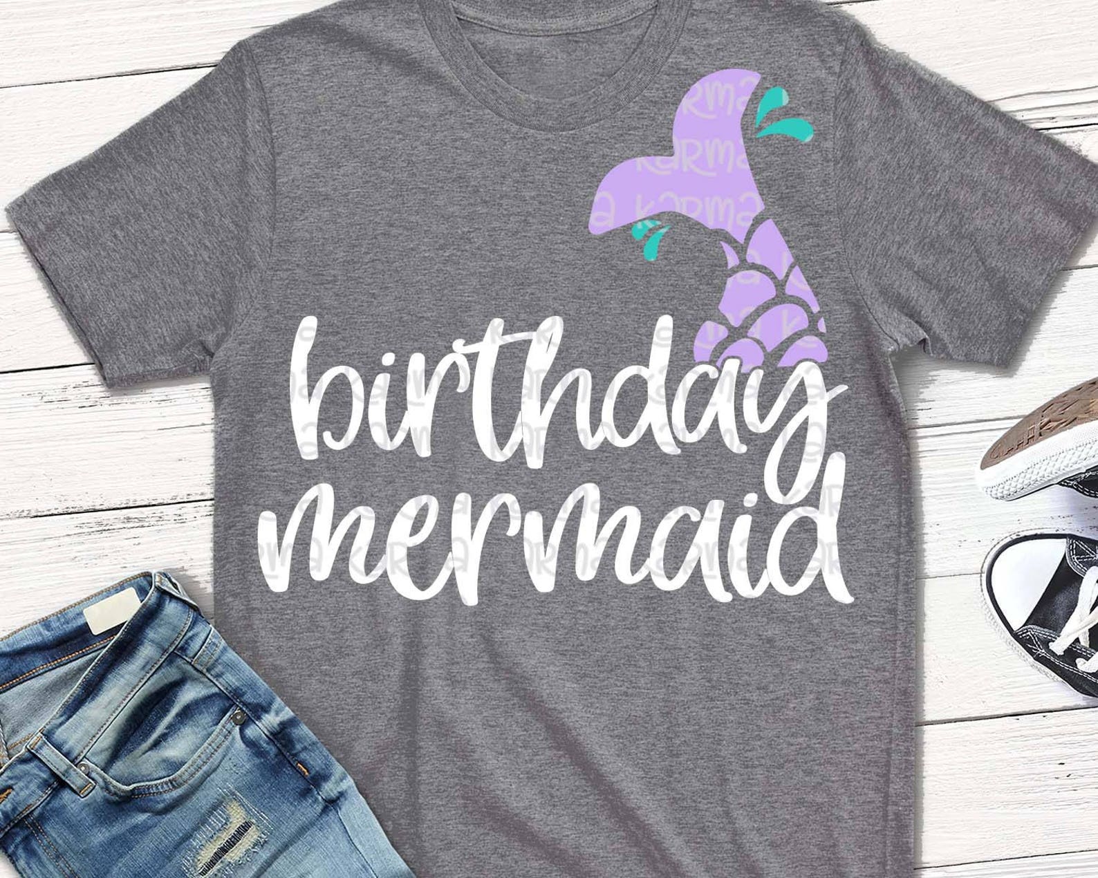 Birthday Mermaid Svg Mermaid Svg Birthday Svg Birthday - Etsy