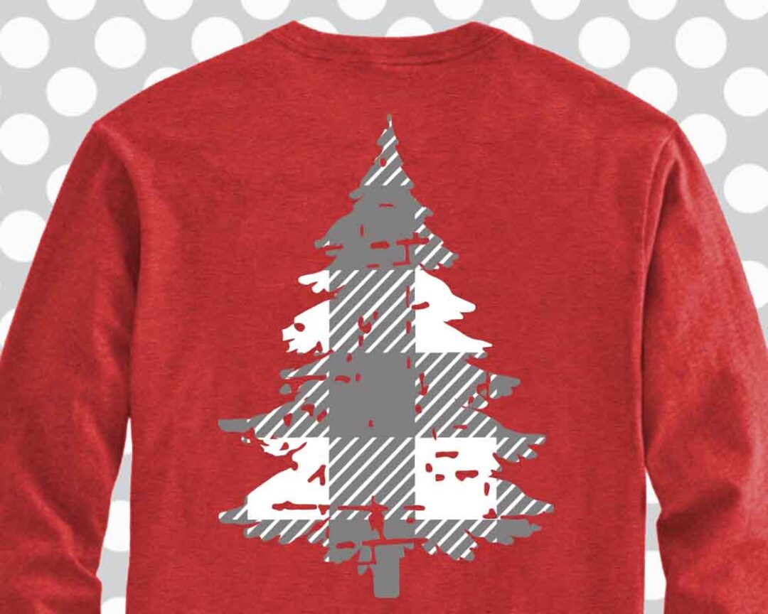 Plaid Tree Svg Grunge Svg Tree Svg Plaid Christmas Tree - Etsy