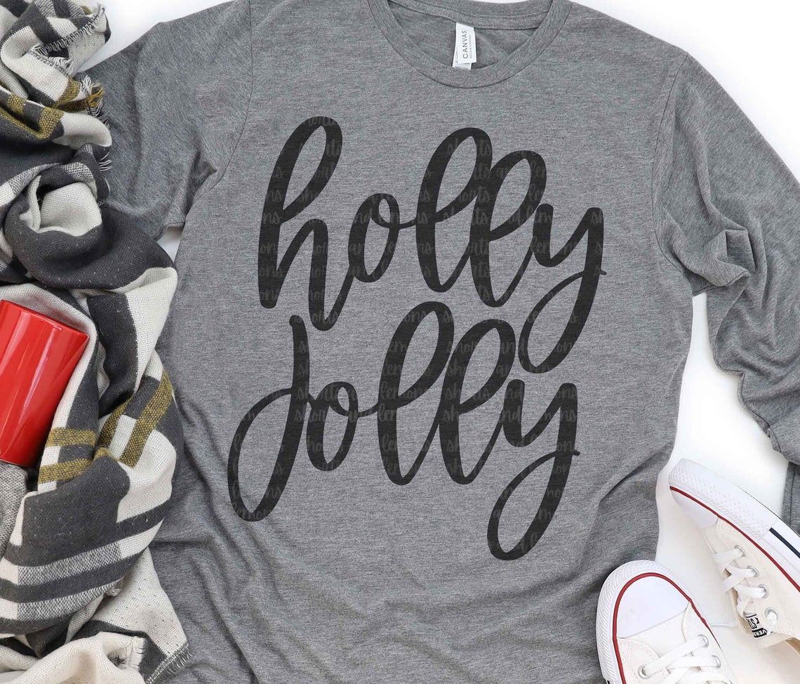 Holly Jolly Svg Christmas Svg Christmas Dxf Svg Design - Etsy