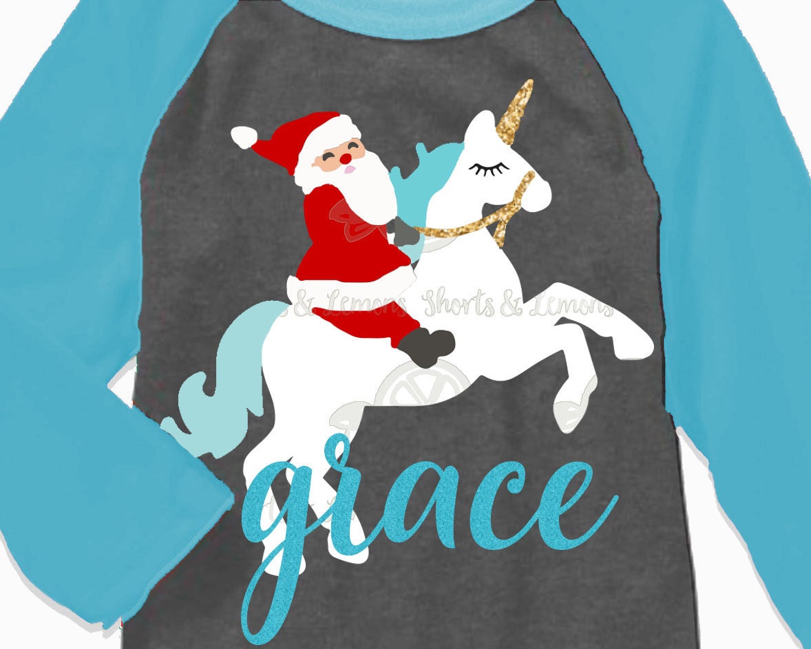 Santa and Unicorn Svg Unicorn Svg Santa Svg Christmas Svg | Etsy