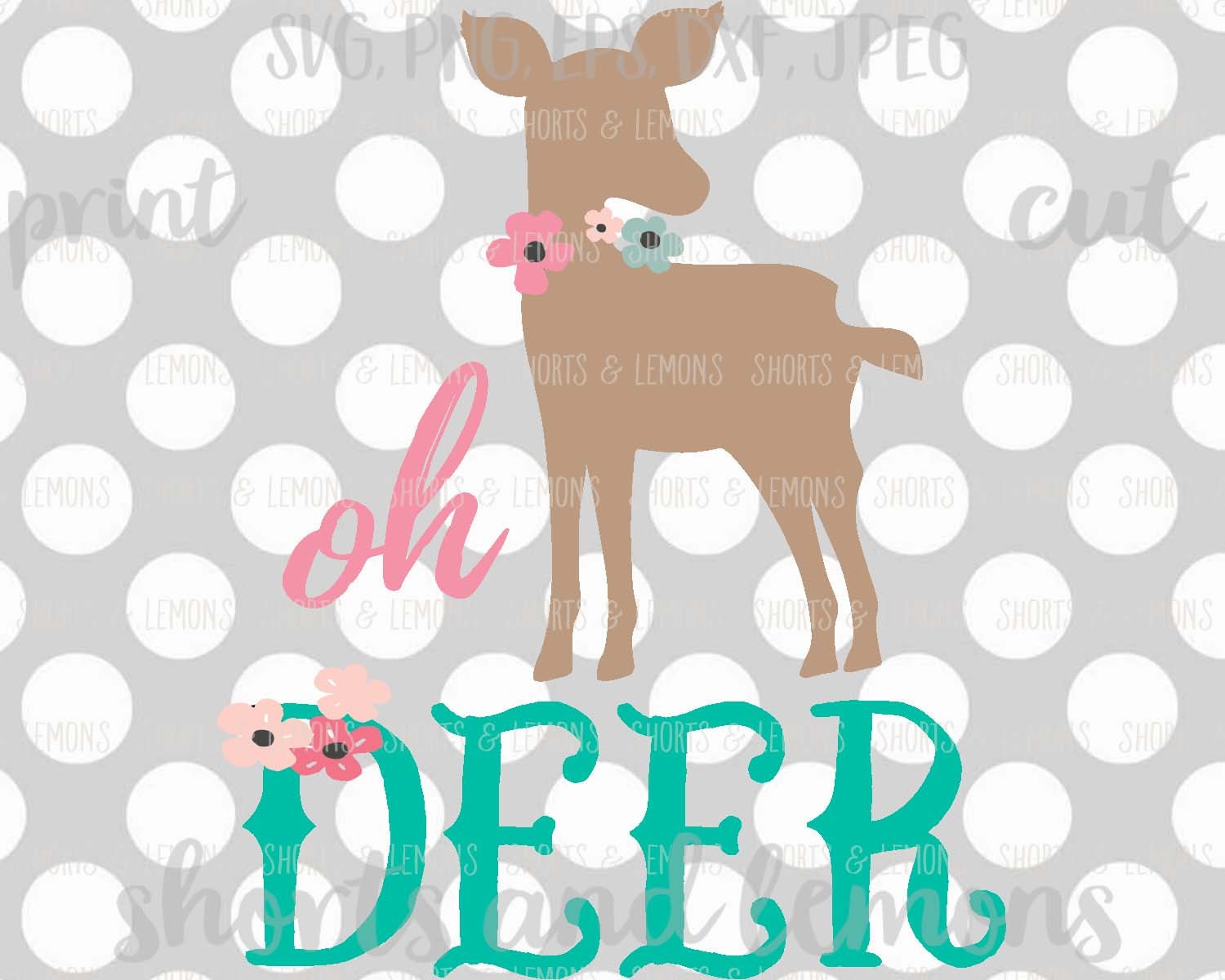 Deer Svg Woodland Animals Svg Woodland Animal Oh Deer Svg - Etsy