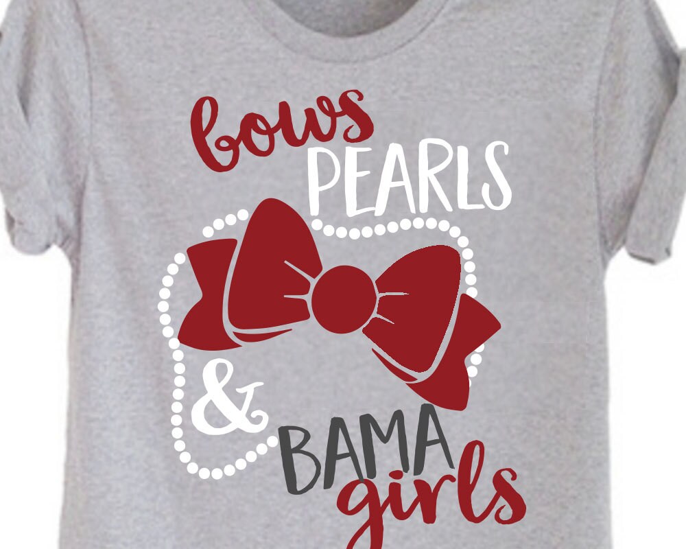 Bows Pearls and Bama Girls Svg Alabama SVG Elephant Cut - Etsy