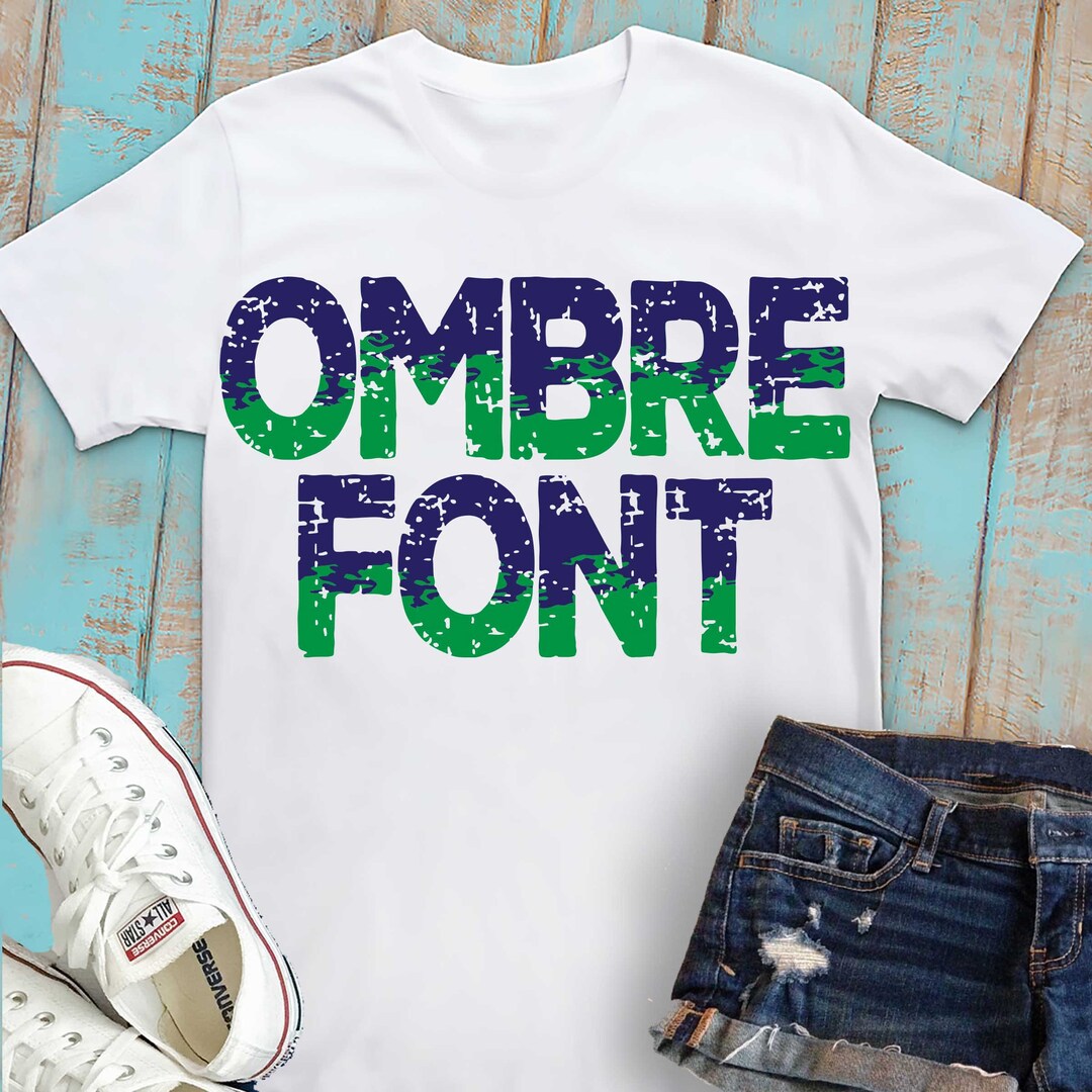 Ombre Font Svg, SUPER Grunge Font, Ombre Svg, Made for Clean Cutting or ...