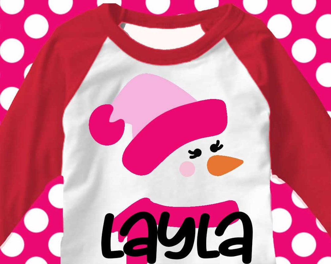Christmas Svg Snowman Monogram Svg Girls Snowman Svg - Etsy