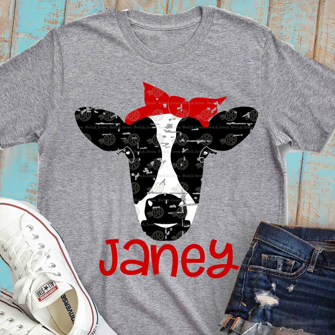 Cow SVG, Heifer Svg, Bandana, Svg, Grunge Svg, Farm Svg, SVG, Eps, Dxf ...