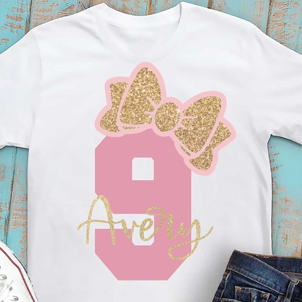 9 Year Old Girl Birthday Svg - Etsy