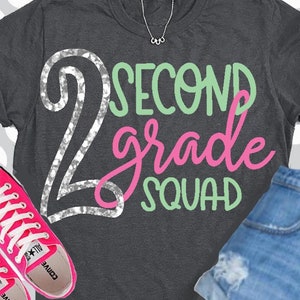 Second Grade Squad Svg, Teacher, Svg, 2nd Grade Svg, 2nd Grade, Shirt ...