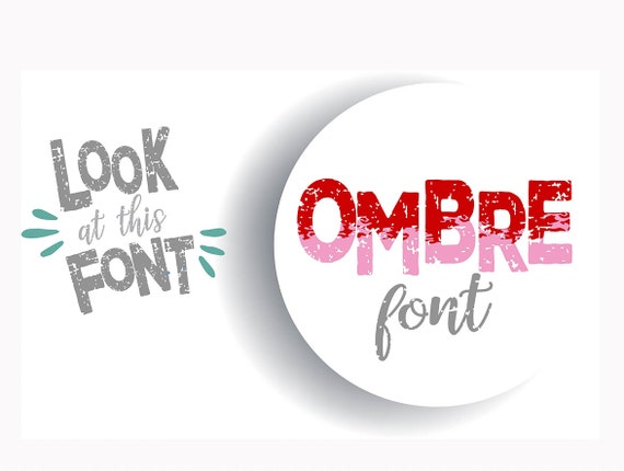 Ombre Font Svg SUPER Grunge Font Ombre Svg Made for Clean - Etsy