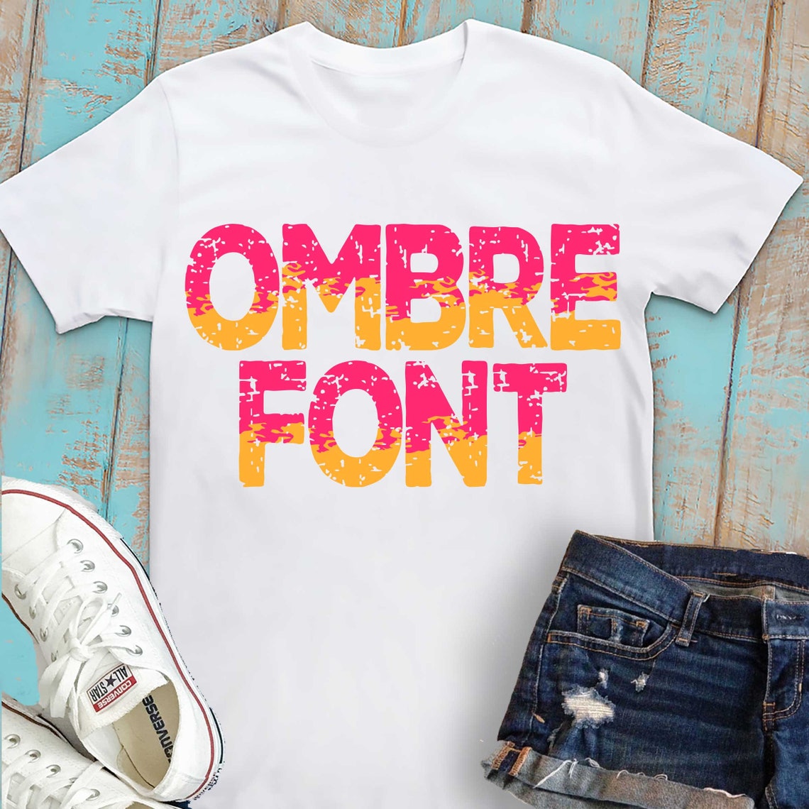 Ombre Font Svg SUPER Grunge Font Ombre Svg Made for Clean - Etsy