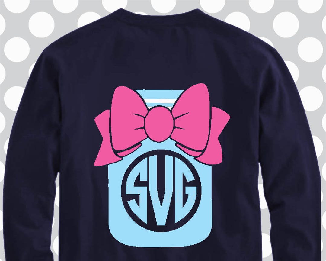 Mason Jar Svg, Southern Monogram Svg, Southern Girl Svg, Monogram Frame ...
