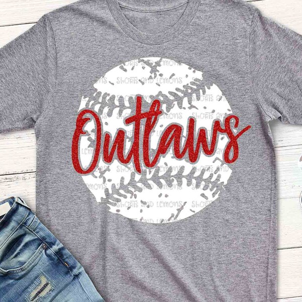Outlaws Baseball Svg - Etsy