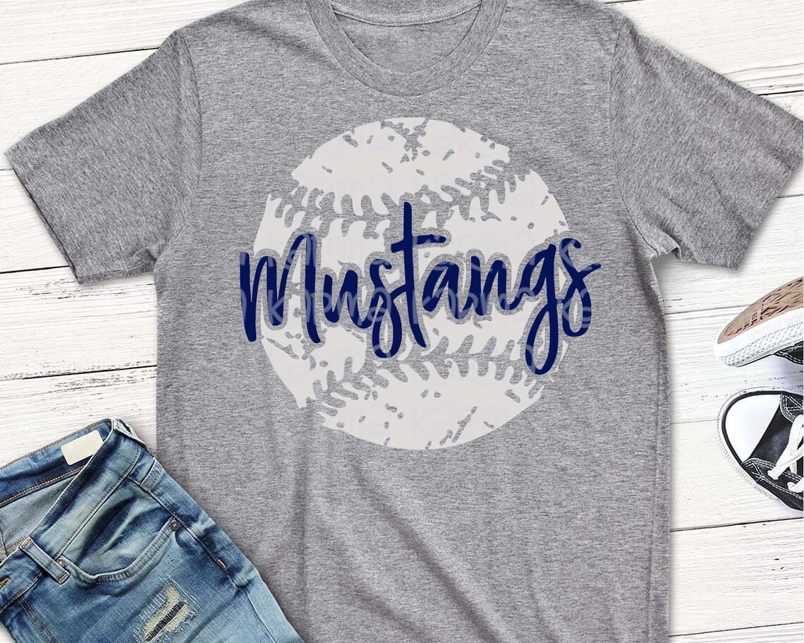 Mustangs Svg Baseball Svg Mustangs Baseball Distressed Svg | Etsy