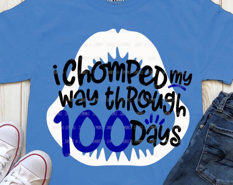 100th Day of School Svg 100 Days Svg Shark Svg School SVG - Etsy