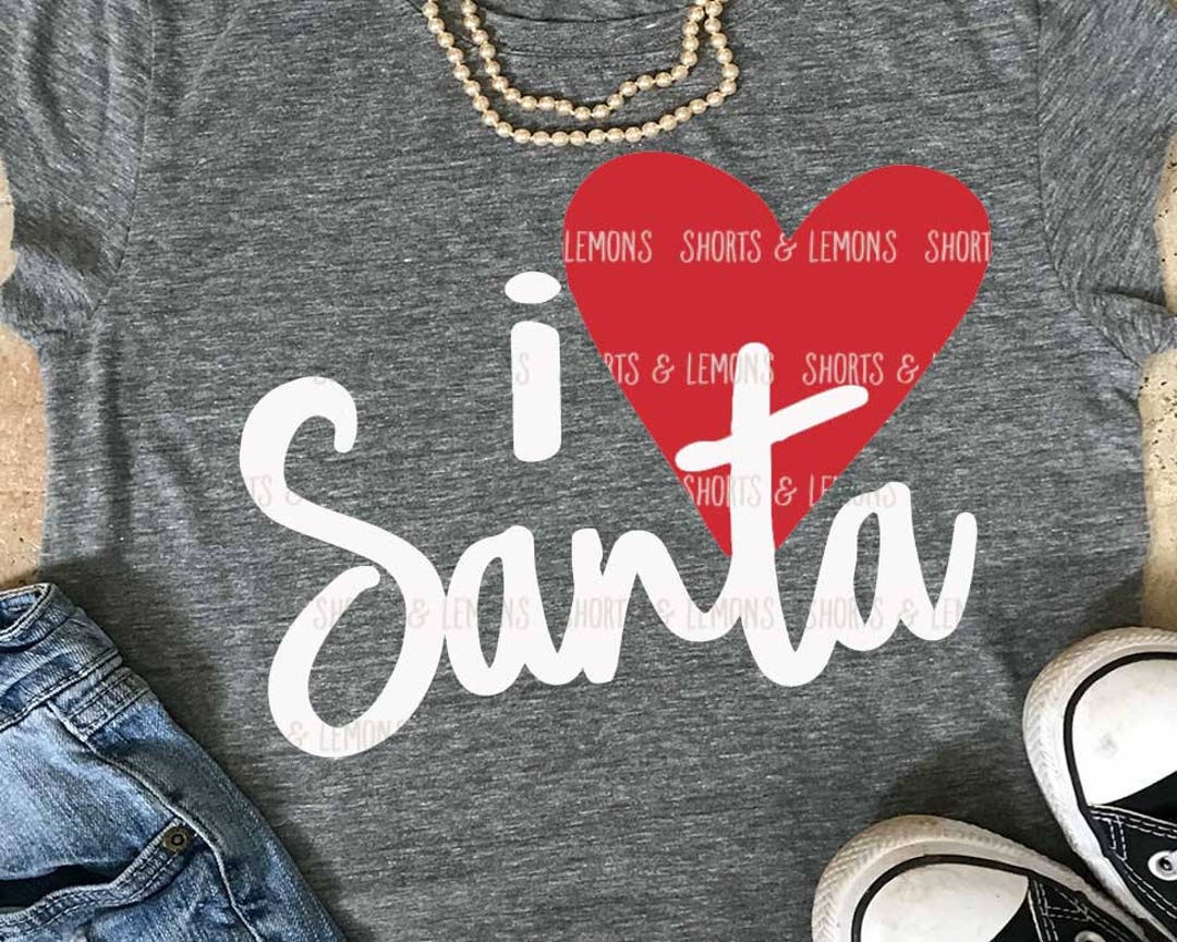 Santa Svg, I Love Santa Svg, Christmas Svg, Christmas Cut File, Svg ...