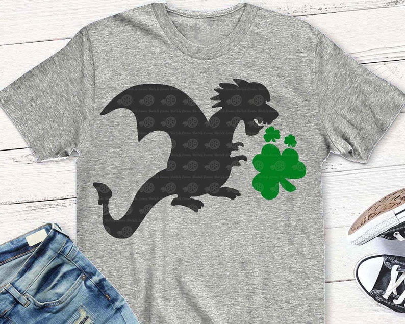 Dragon Svg, St Patricks Day Svg, Shamrock, SVG, DXF, EPS, St Patricks ...
