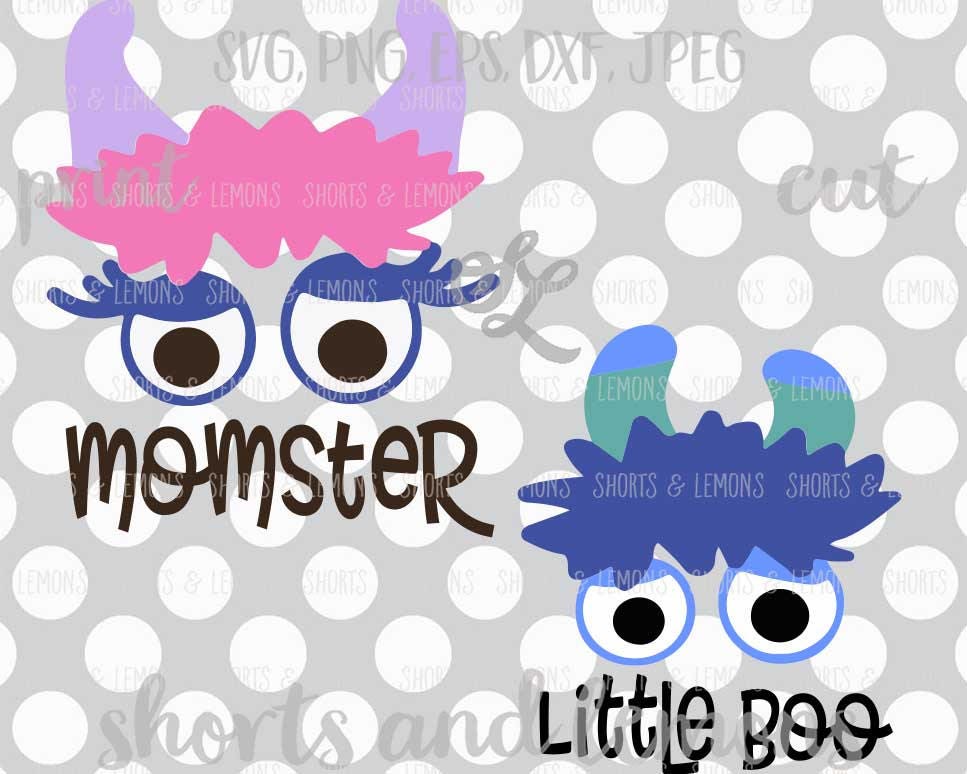 Halloween Svg Momster Svg Little Boo Svg Monster Svg Png - Etsy