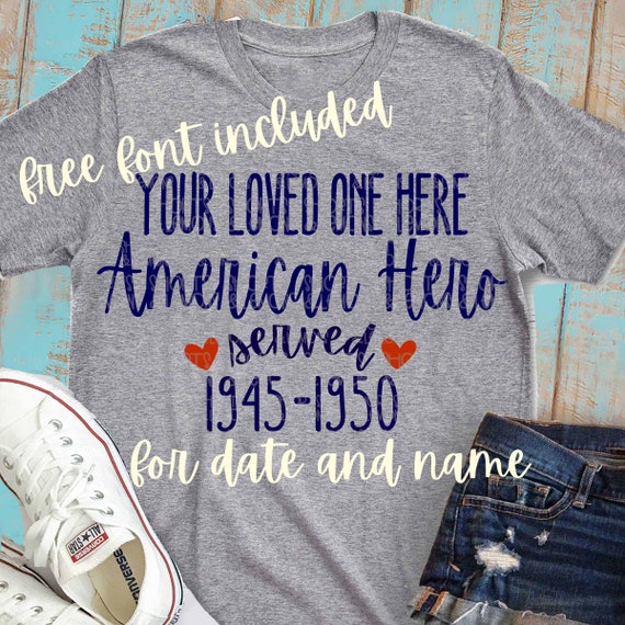 American Hero Svg Free Font Svg Font Veterans Day Veteran - Etsy Australia