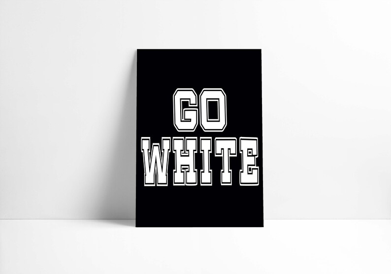 Go White Svg White Team Spirit Svg Svg Spirit Shirt - Etsy