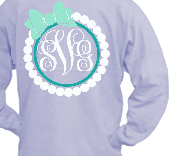 Pearl and Bow Monogram Svg Bow Pearls Svg Split Monogram - Etsy
