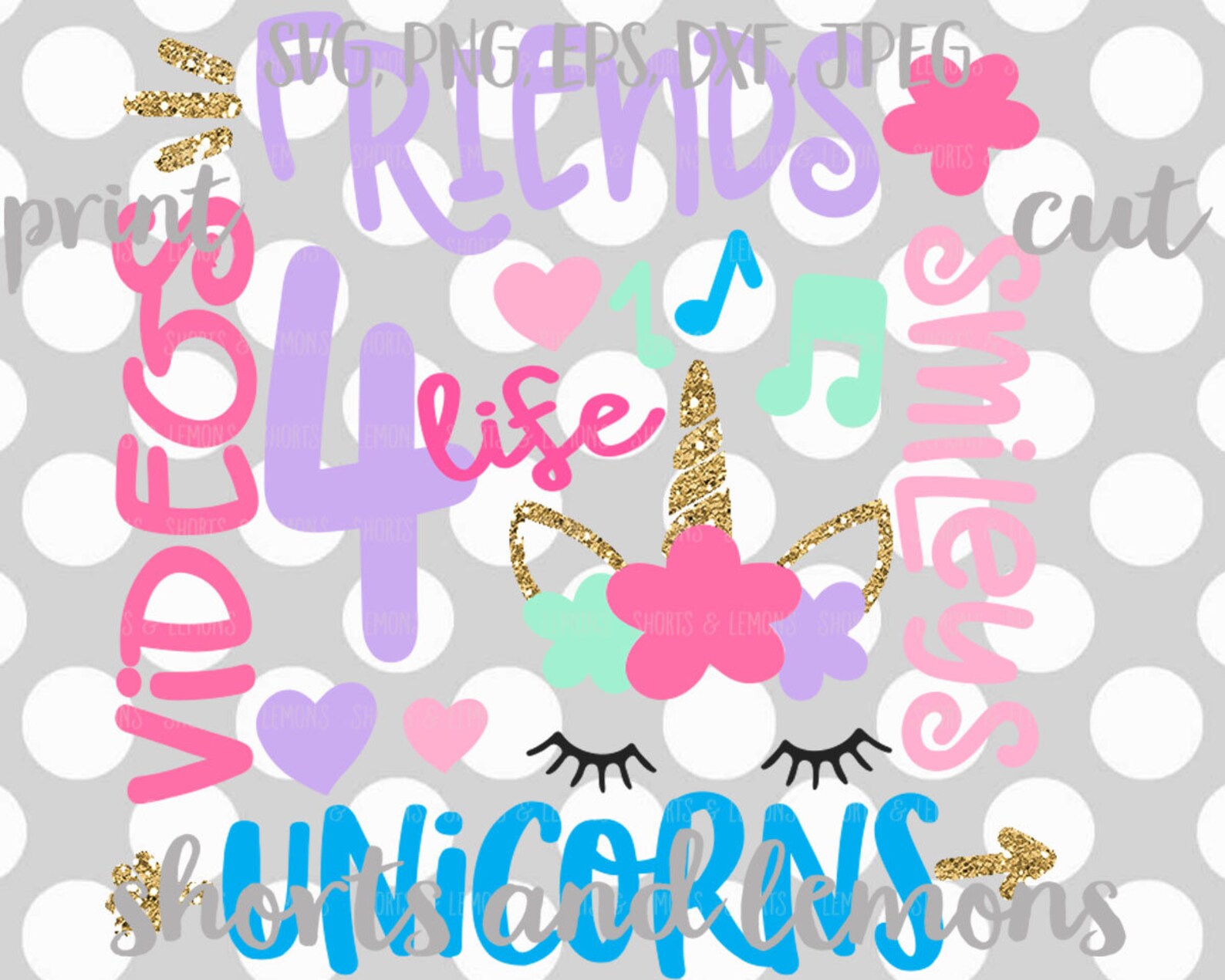 4th Birthday Svg Unicorn Svg Four Svg 4 Life Svg 4 Svg - Etsy