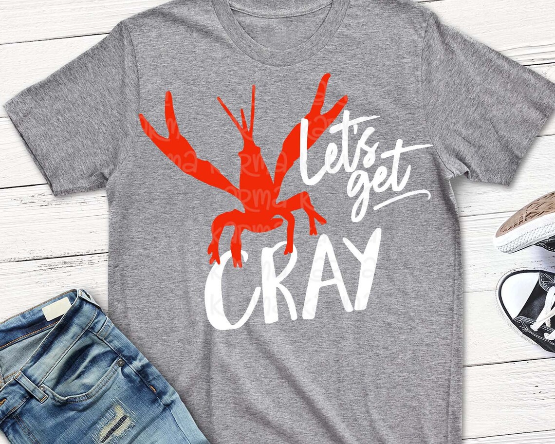 Crawfish Svg Let's Get Cray Svg Crawdad Svg SVG DXF - Etsy