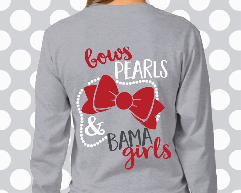 Bows Pearls and Bama Girls Svg Alabama SVG Elephant Cut - Etsy