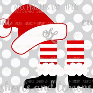 Christmas SVG, Santa Svg, Santa Legs SVG, Santa Shirt, Santa Hat, Santa ...