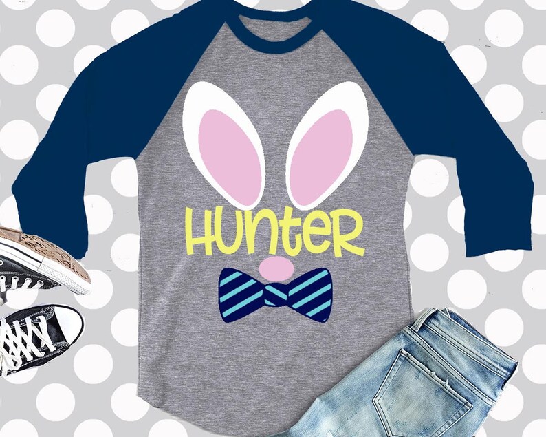 Easter svg Boys easter svg Kids easter shirt rabbit SVG | Etsy