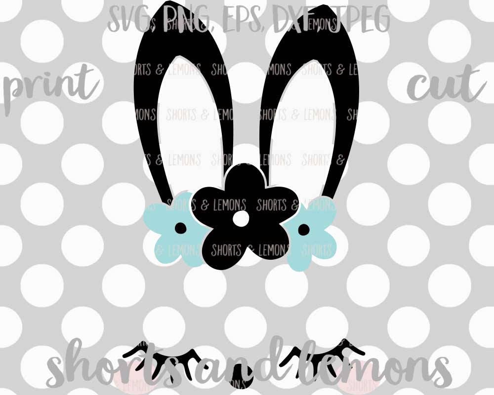 Easter Svg, Bunny Svg, Bunny Face Svg, Easter Bunny Svg, Eyelashes ...