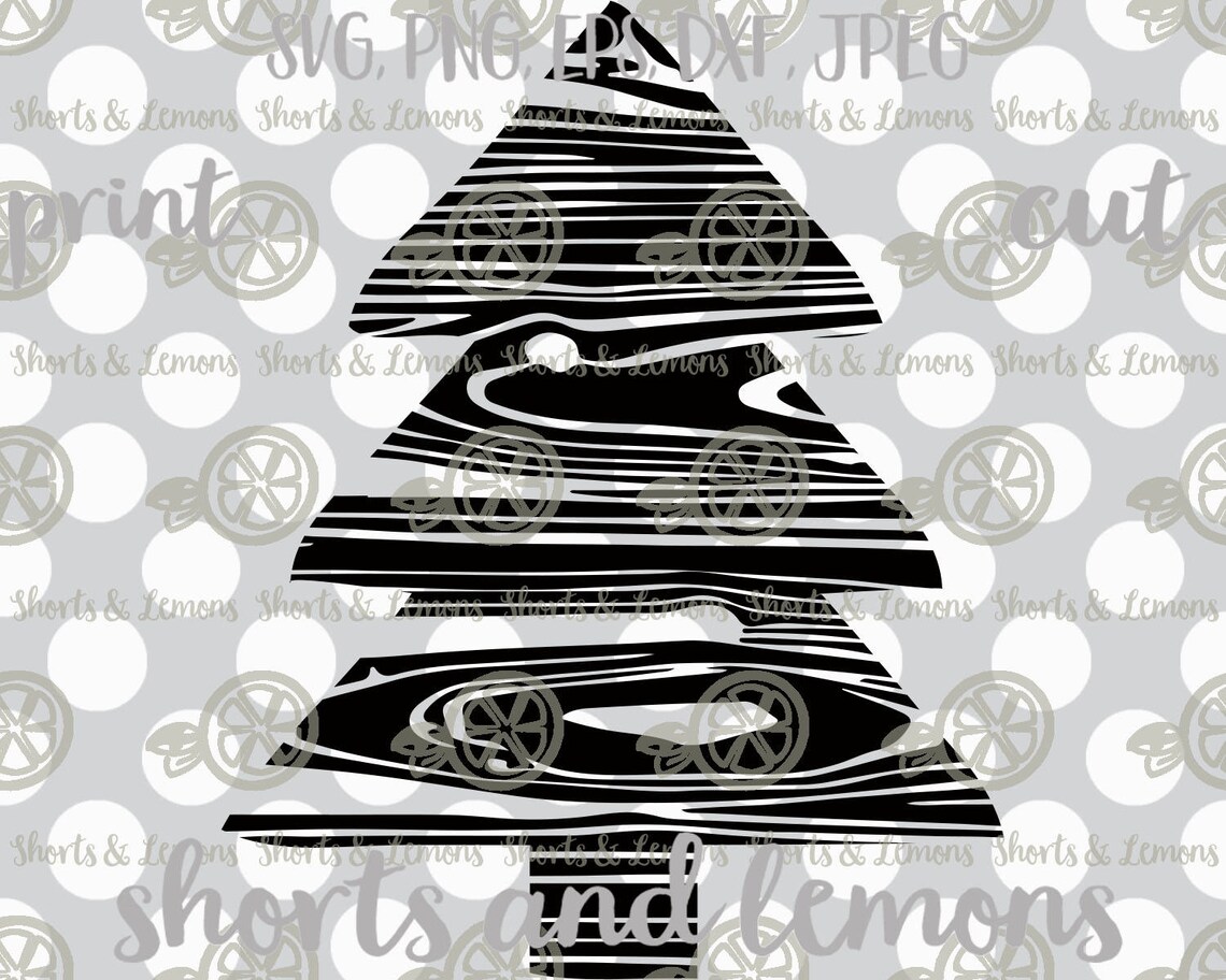 Christmas Tree Svg Wood SVG Rustic Svg Christmas Svg - Etsy