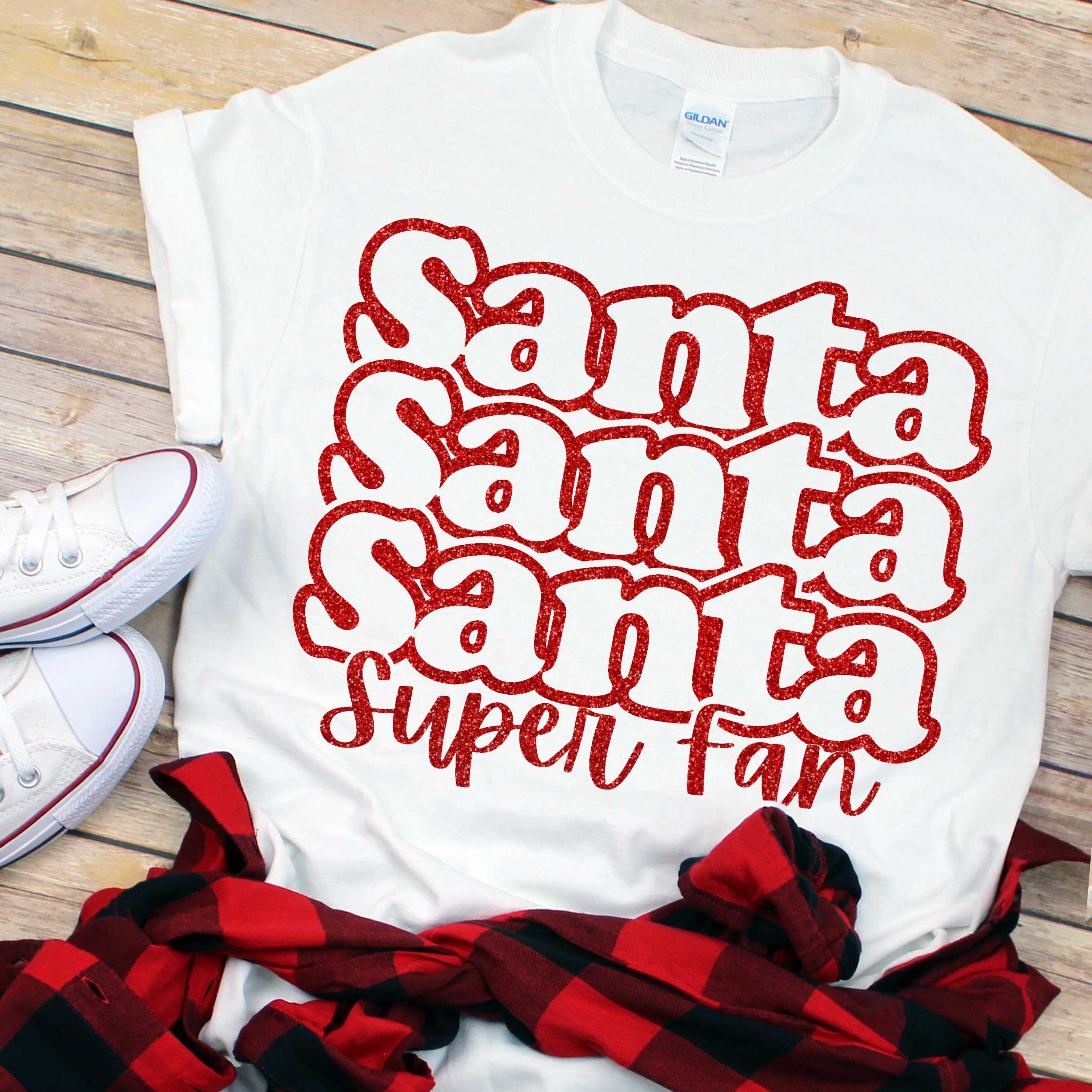 Christmas Svg Santa Super Fan Svg Santa Svg Christmas | Etsy
