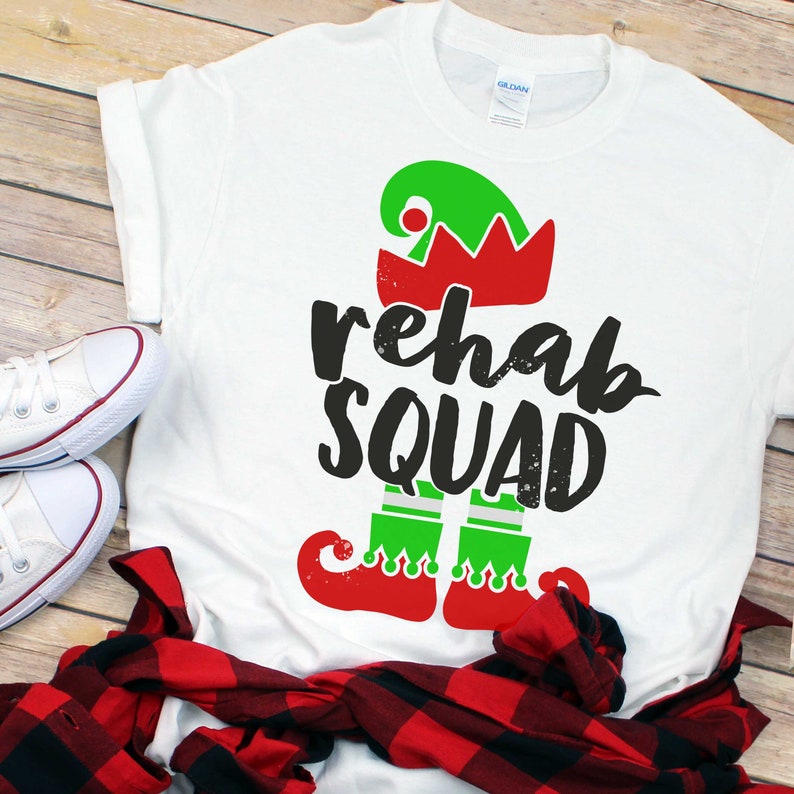Physical Therapist Svg Rehab Squad Svg Christmas Svg Elf | Etsy