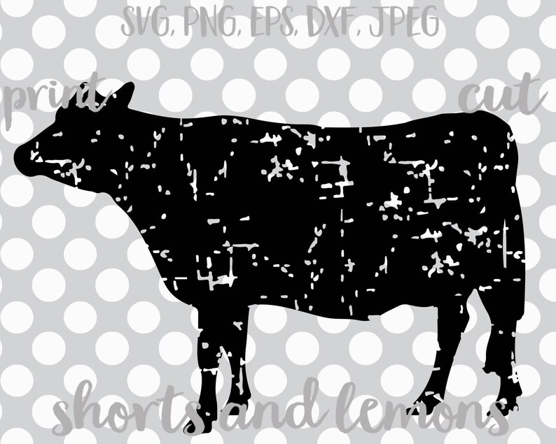 Cow SVG Grunge Svg Heifer Svg Bull Svg Farm SVG Eps - Etsy