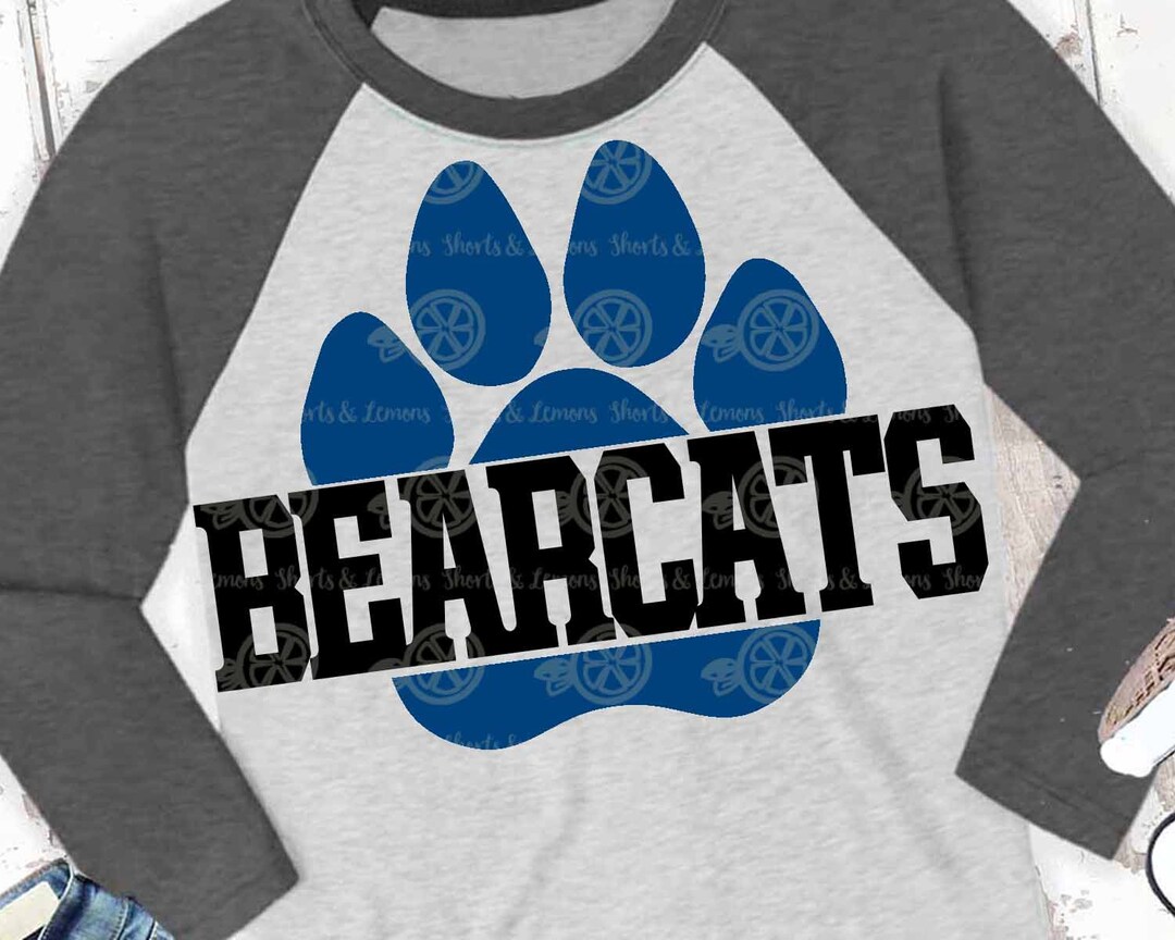 Bearcats Svg, Football Svg, Bearcats, Svg, Football Mom Shirt, Paw, Dxf ...