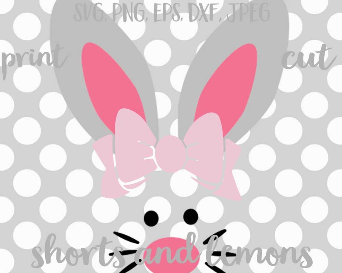 Bunny Svg Girl's Easter Svg Easter Monogram Svg Rabbit - Etsy