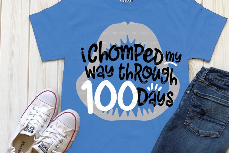 100th Day of School Svg 100 Days Svg Shark Svg School SVG - Etsy