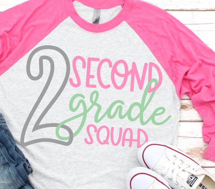 Second Grade Squad Svg Teacher Svg 2nd Grade Svg 2nd - Etsy