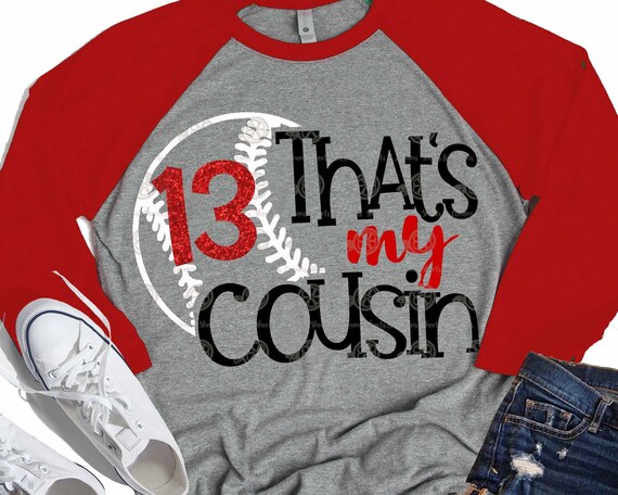 Baseball Svg Baseball Cousin Svg Numbers Included Cousin - Etsy