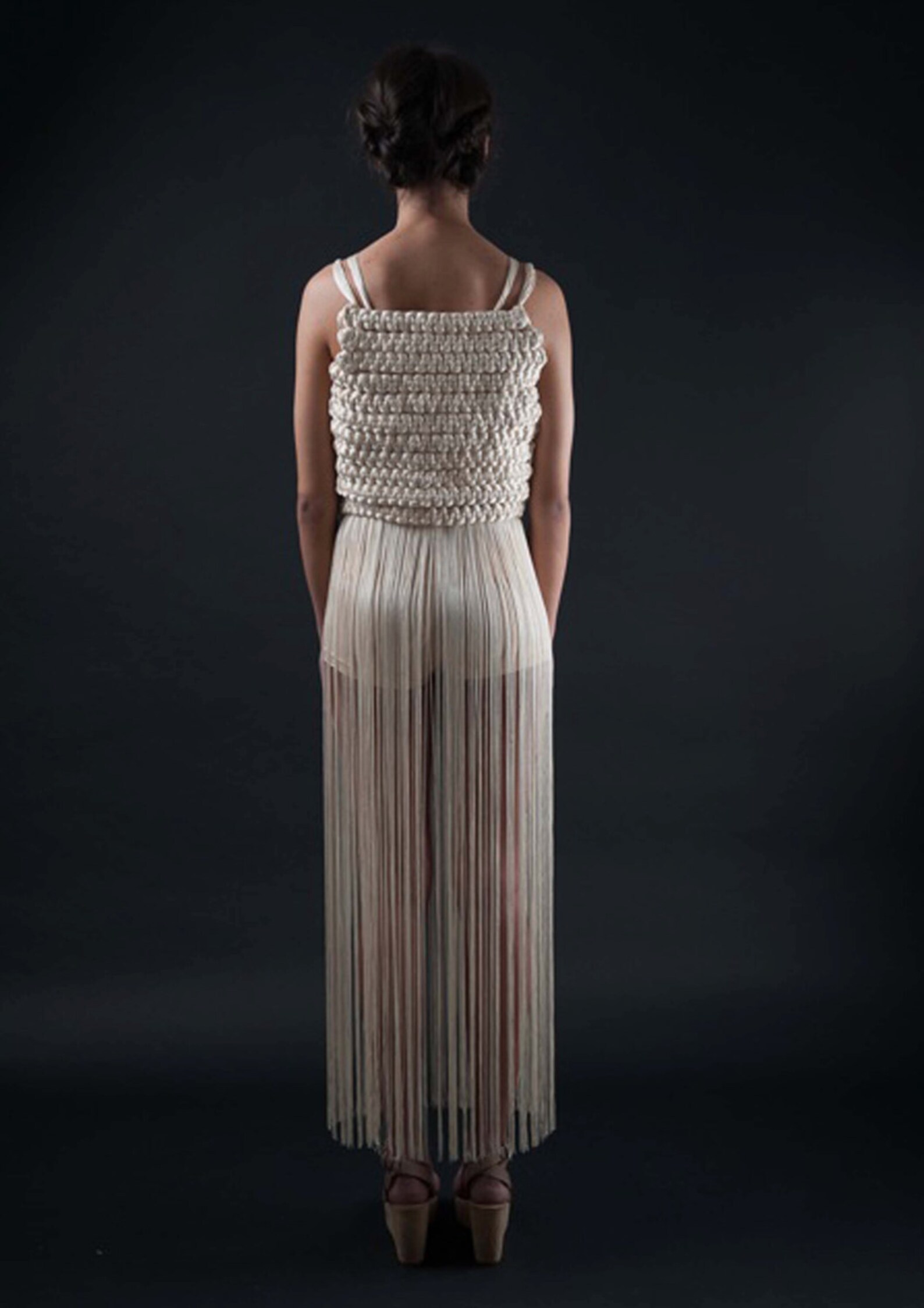 Macrame Cream White Fringe Skirt Plaited Belt Long Tassel - Etsy UK