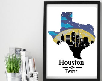 Stitchable Wooden Texas States Silhouette Cross Stitch & - Etsy