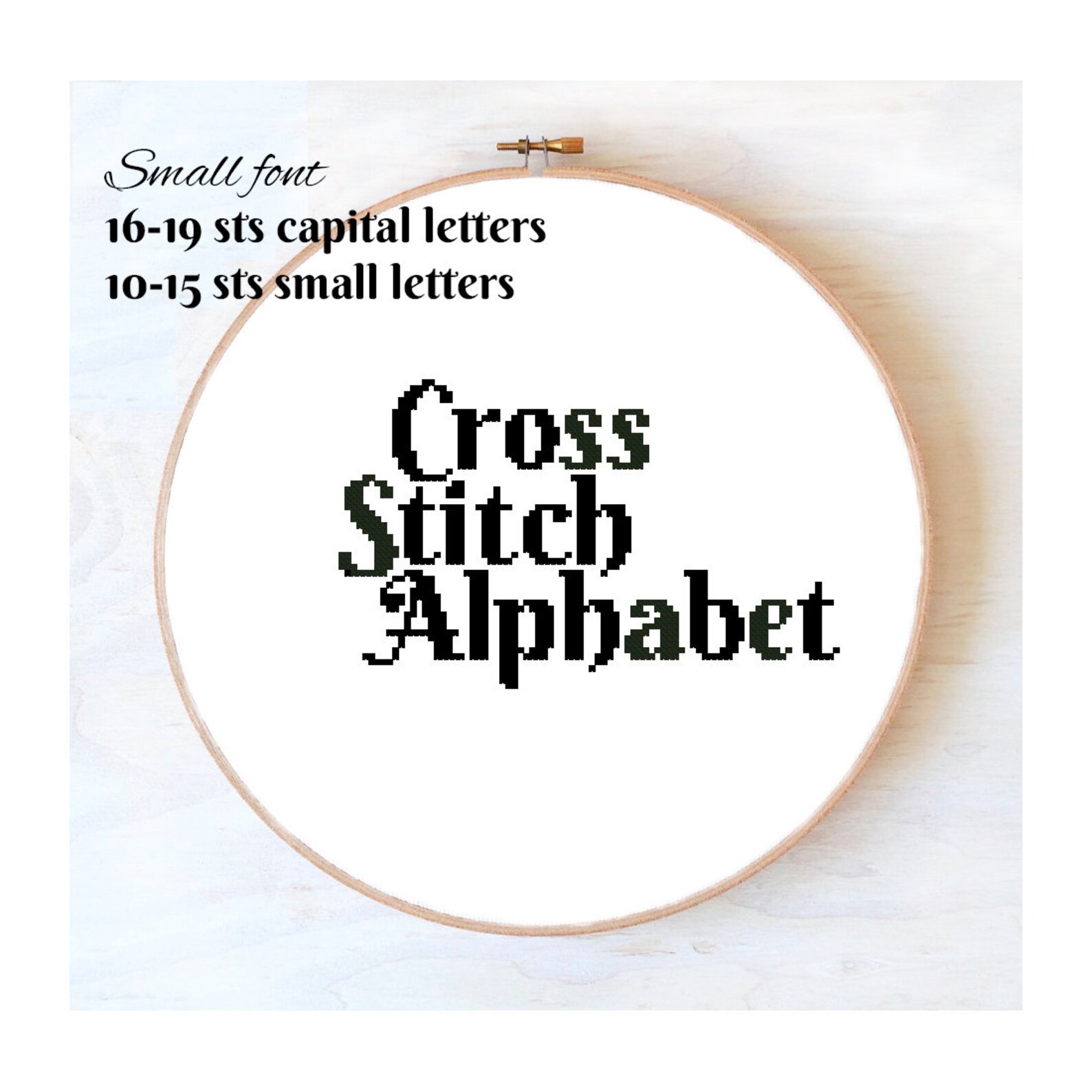 Small Font Cross Stitch Pattern Alphabet Block Cross Stitch - Etsy
