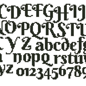 Small Font Cross Stitch Pattern Alphabet, Block Cross Stitch, Full ...