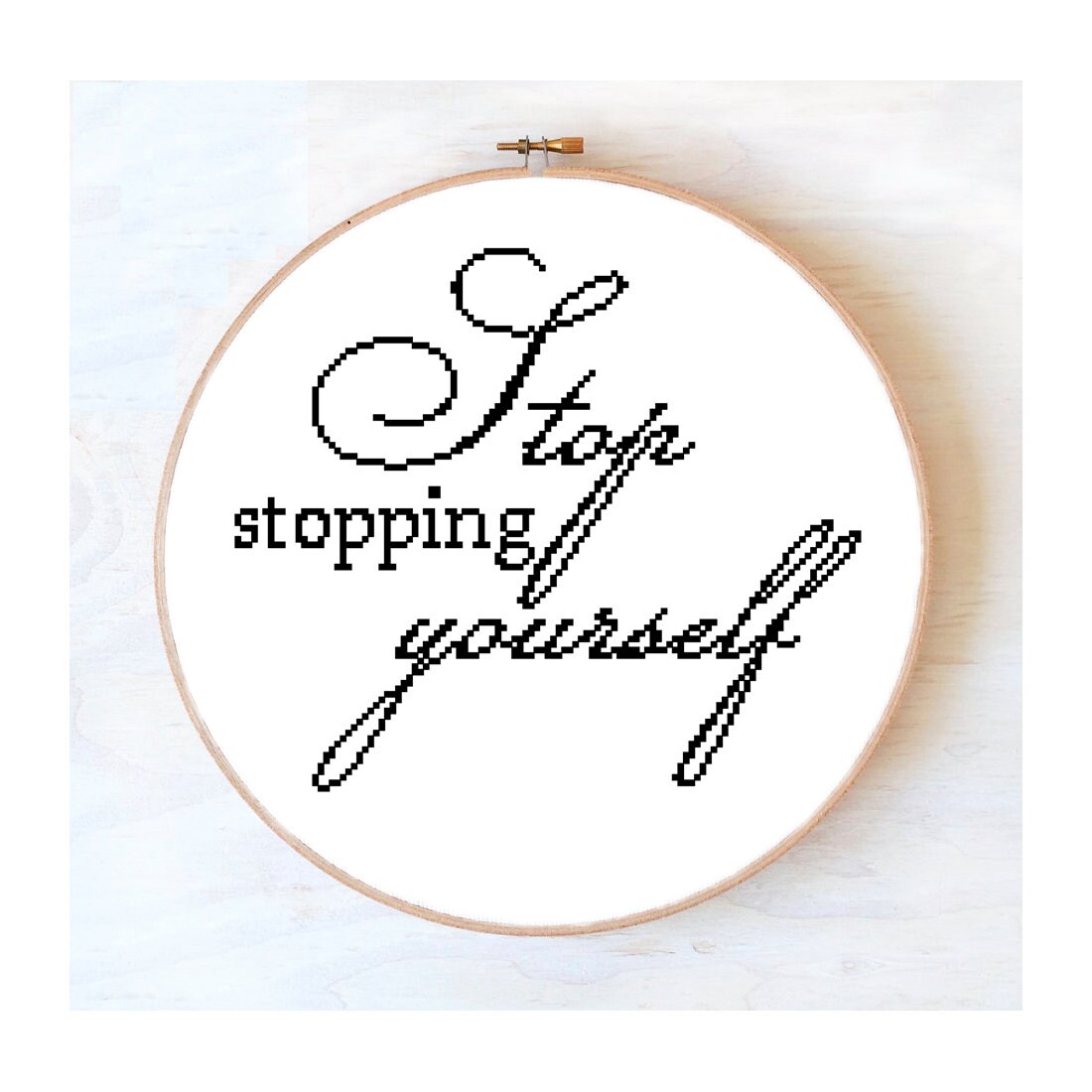 Inspirational Counted Cross Stitch Pattern Calligraphy Cross | Etsy