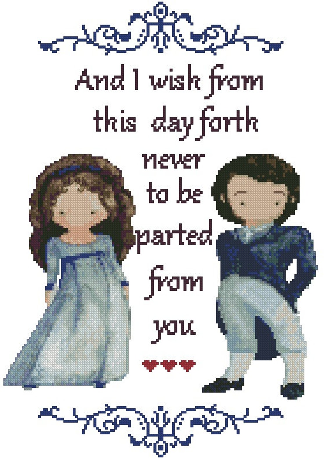 Pride and Prejudice Cross Stitch Pattern Elizabeth Bennet and - Etsy