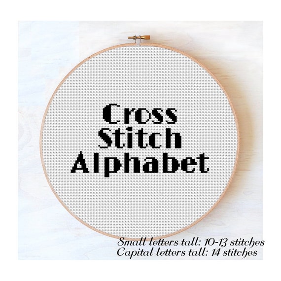 Small Font Cross Stitch Pattern 14 Stitch Tall Capital | Etsy